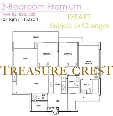 treasure crest ec floor plan type b2 | New Launch SG Condo